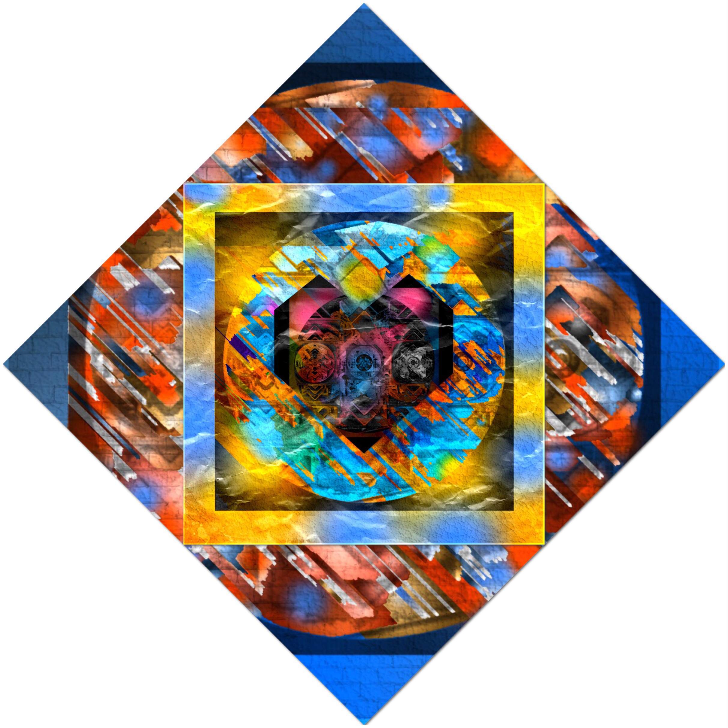 Heart diamond square circle by Marian Lamb